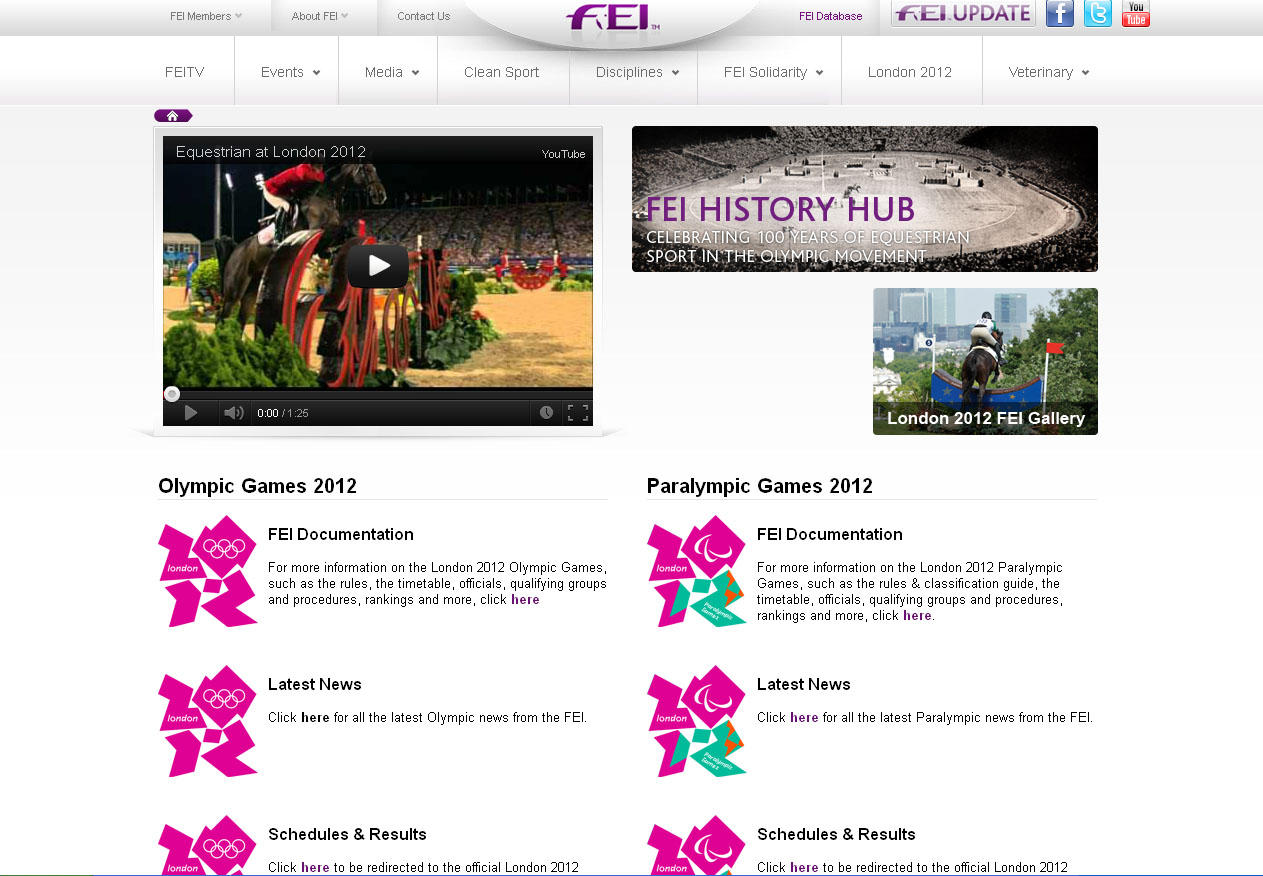 FEI Launches Olympic and Paralympic Website