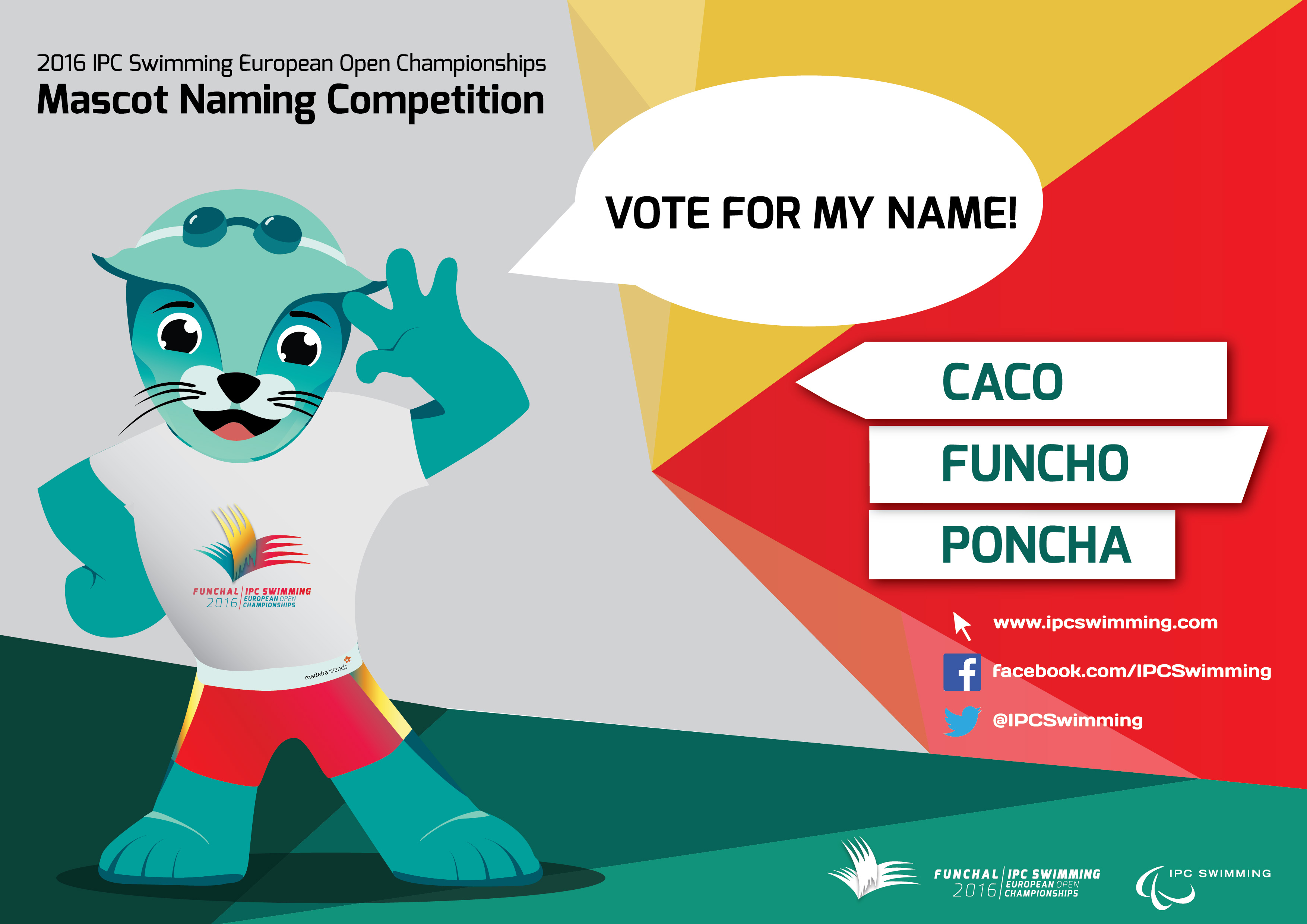 Name the mascot for 2016 swimming European Open