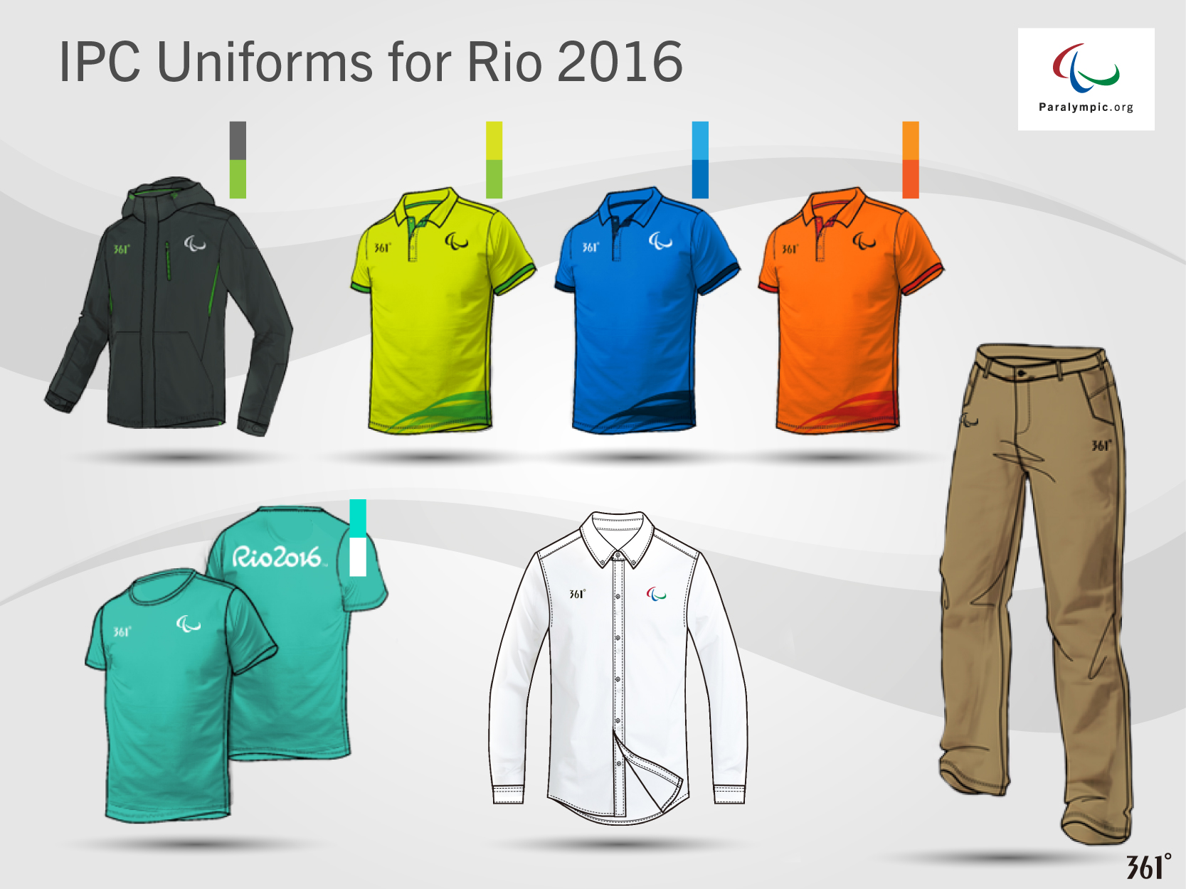361° to provide uniforms for the IPC for Rio 2016