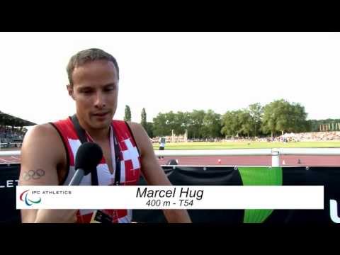 Interview: Marcel Hug - men's 400m T54 final - 2013 IPC Athletics World ...